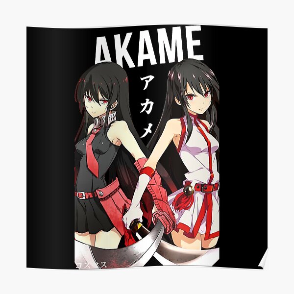 Akame Ga Kill Akame And Kurome Fanart Poster For Sale By Shindouart Redbubble