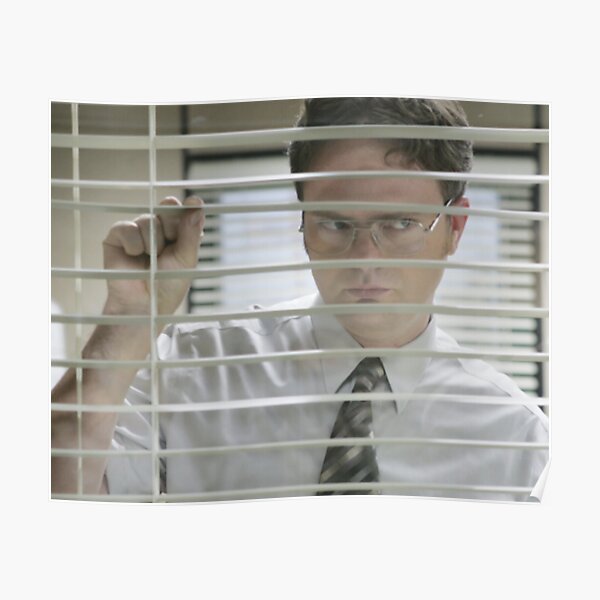 "Dwight Schrute Looking Through the window - The Office" Poster for ...