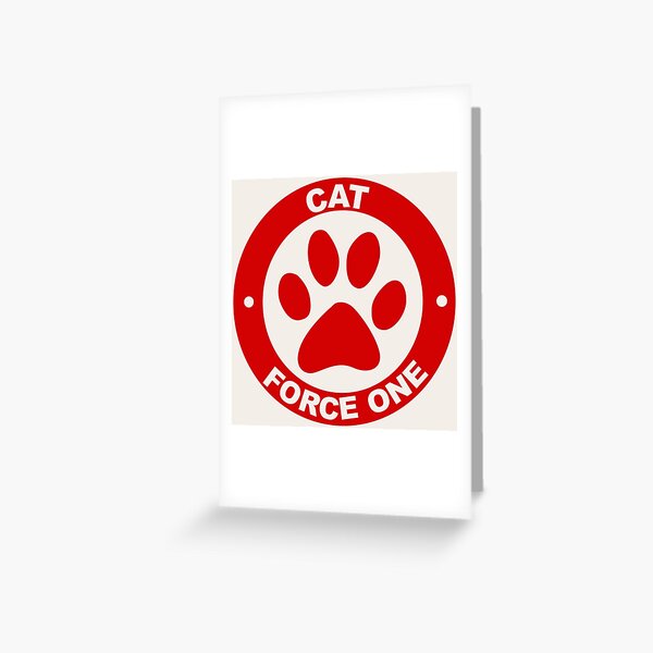 "Red Cat Force One Logo" Greeting Card for Sale by theianfox | Redbubble