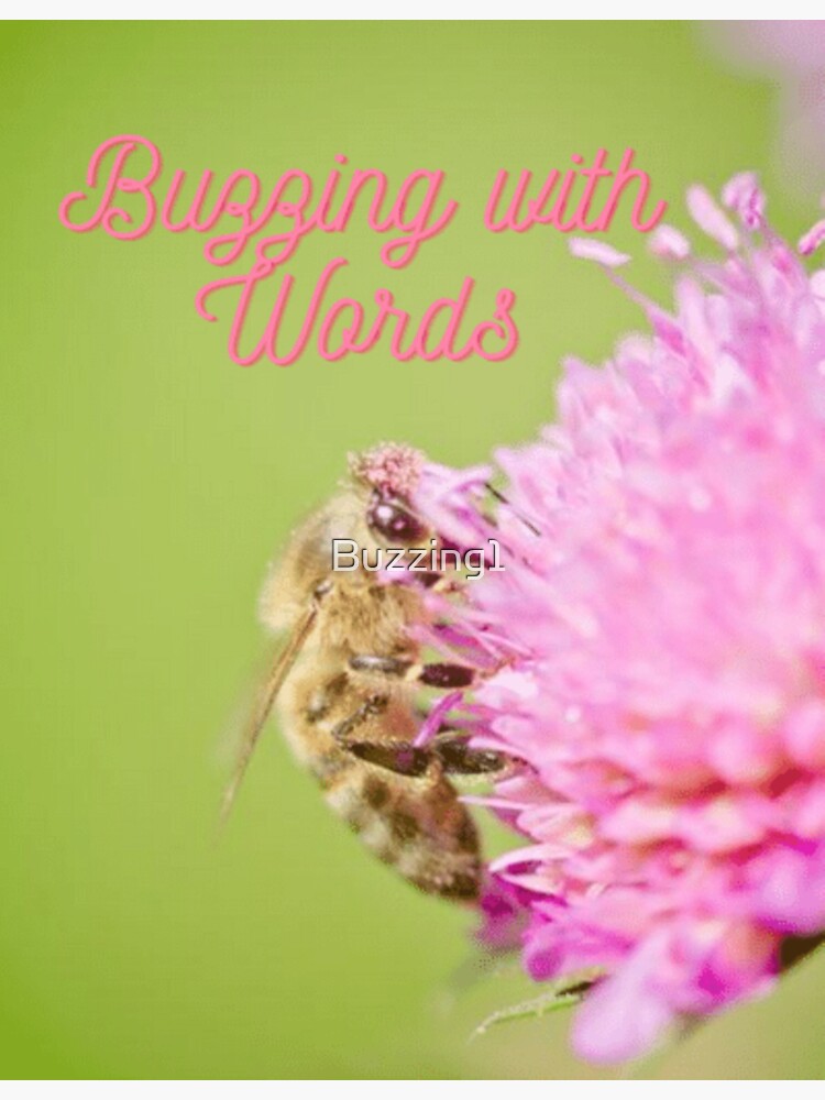 "Buzzing with Words" Sticker for Sale by Buzzing1 | Redbubble