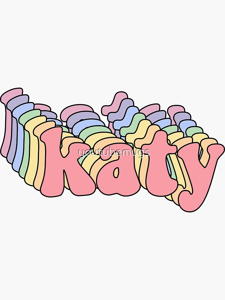 "katy name sticker" Sticker for Sale by youtubemugs | Redbubble