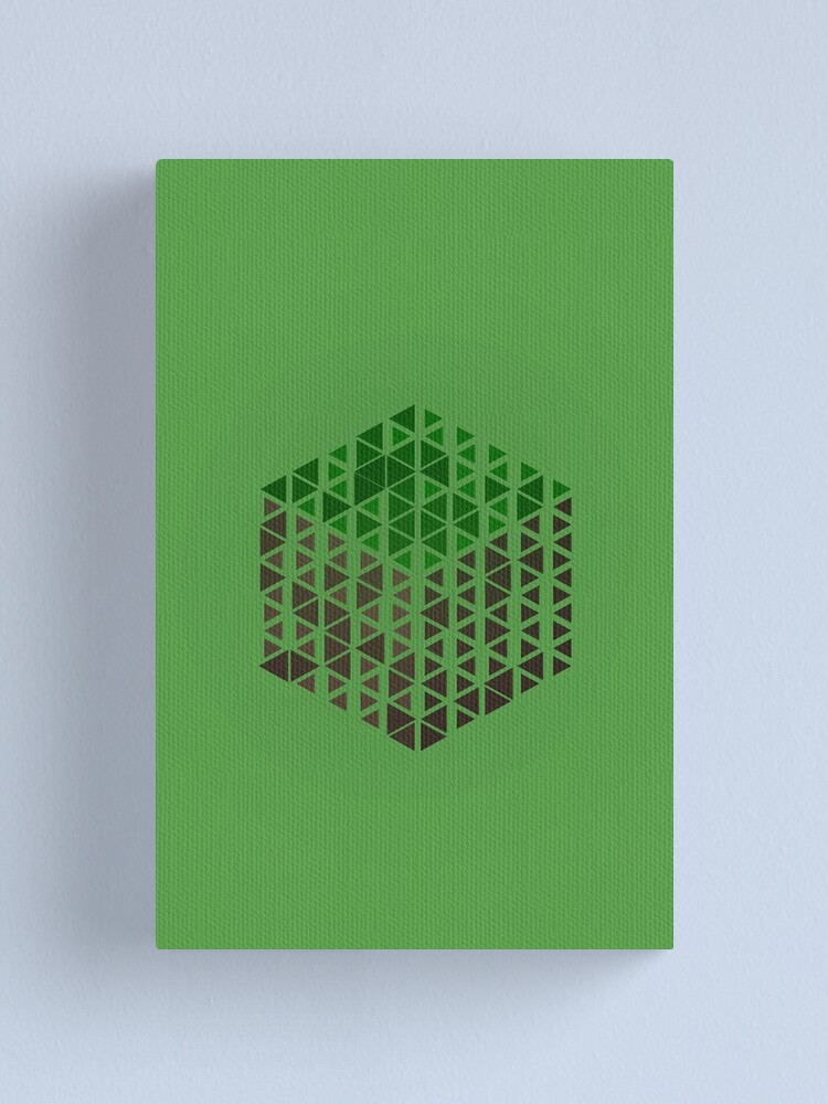 "Minimalistic Minecraft Grass Block" Canvas Print by iRefine | Redbubble