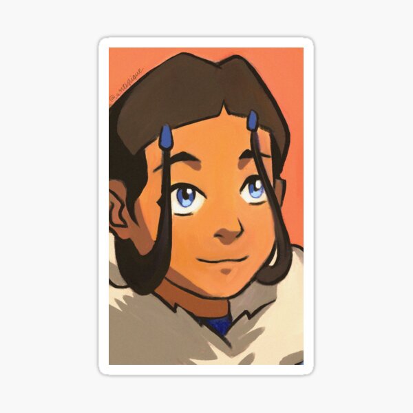 "Katara!" Sticker for Sale by -a-rtistique- | Redbubble