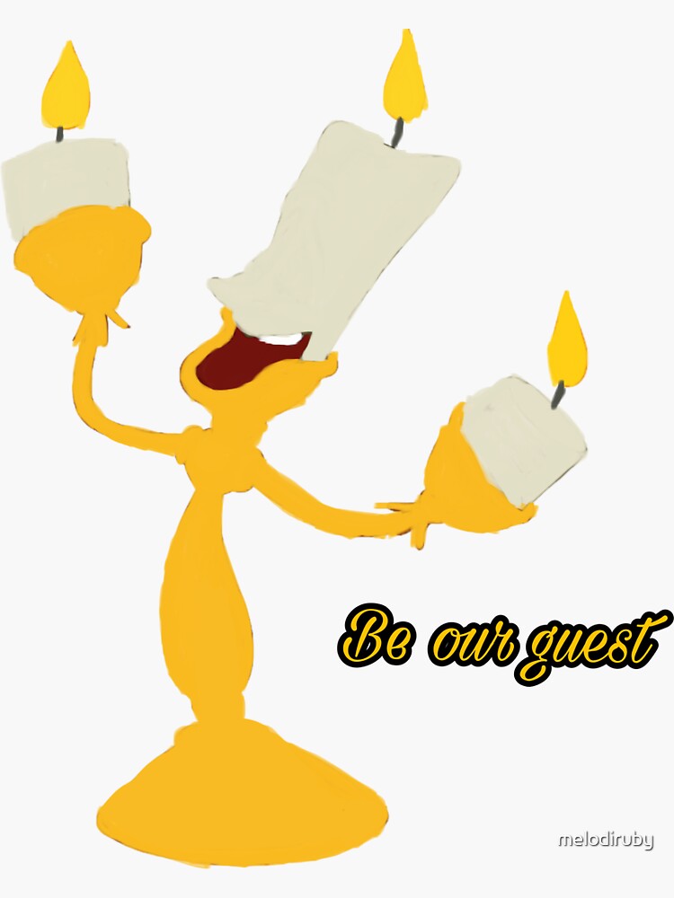 "Be our guest " Sticker for Sale by melodiruby | Redbubble