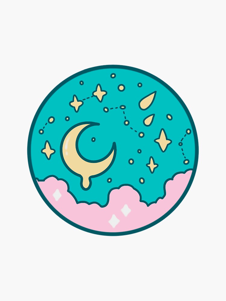 "Dripping Moon" Sticker for Sale by gwendolyndon | Redbubble