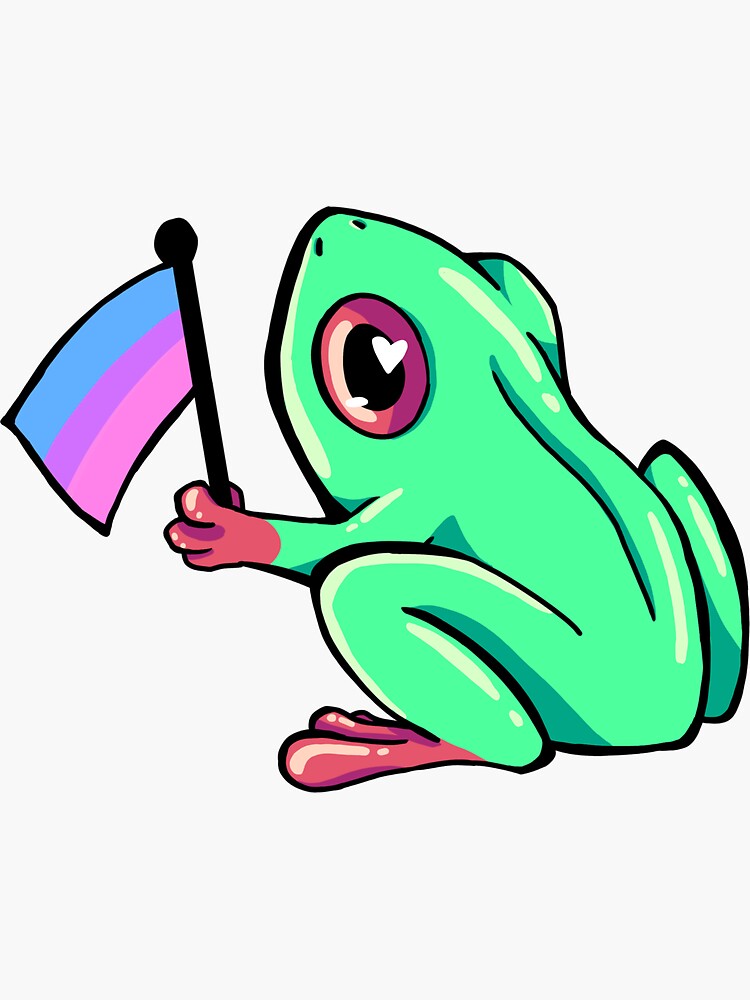 "Bi pride frog" Sticker for Sale by Katie-Pachel | Redbubble