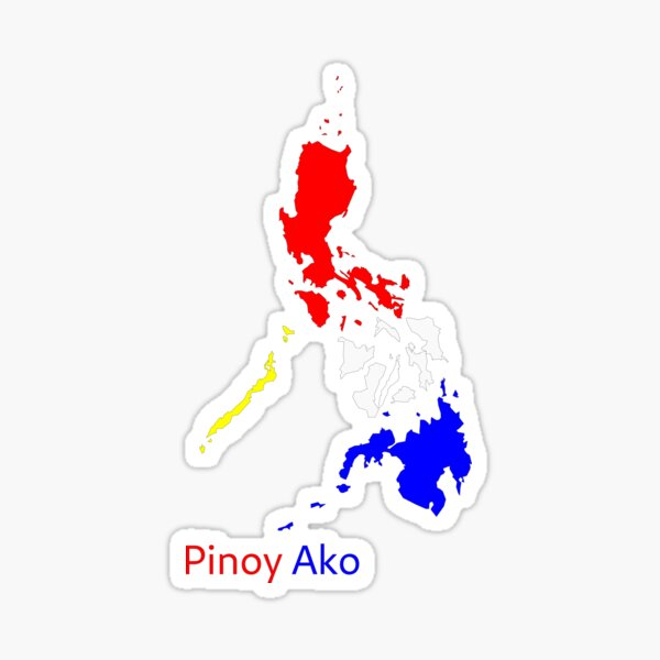 "Pinoy ako Philippines map" Sticker by mousyaud | Redbubble