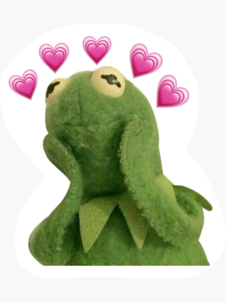 "Kermit In Love " Sticker for Sale by SticksTooSlick | Redbubble