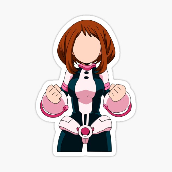 "uraraka ochako (black outline)" Sticker for Sale by honeystickers42 ...