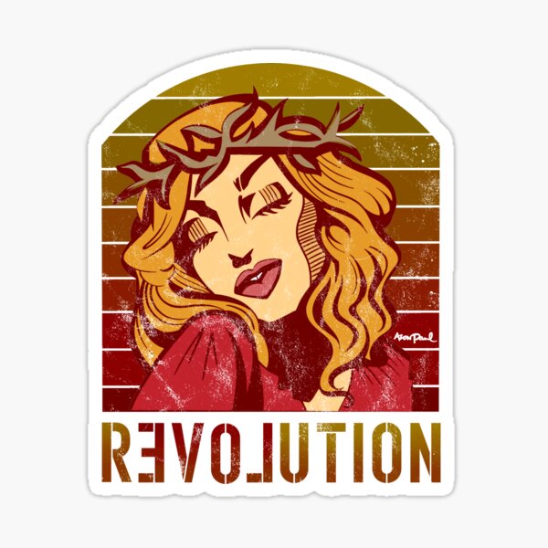 "Our Lady Revolution by Alon Paul" Sticker for Sale by alonicaink ...