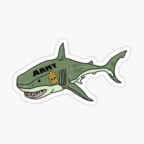 "US Army Shark Team 1SG" Sticker for Sale by JohnERoessler | Redbubble
