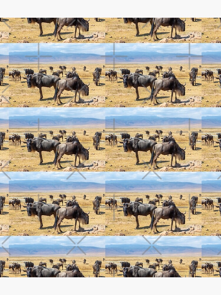 Wildebeest herd at Ngorongoro Crater in Tanzania Backpack sold by Tim ...