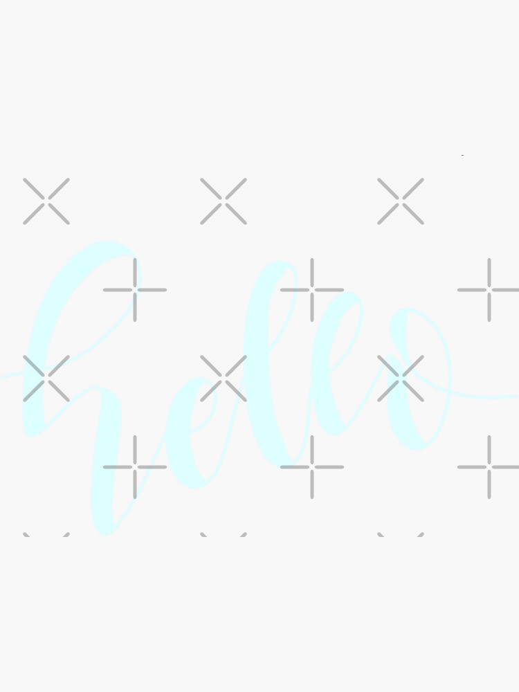 "hello in calligraphy" Sticker by LivsLettering | Redbubble