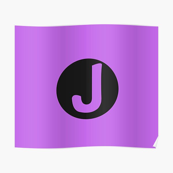 Póster «letra j morada» de ZiphGames | Redbubble