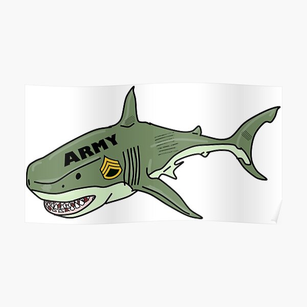 "US Army Shark Team SSG" Poster by JohnERoessler | Redbubble