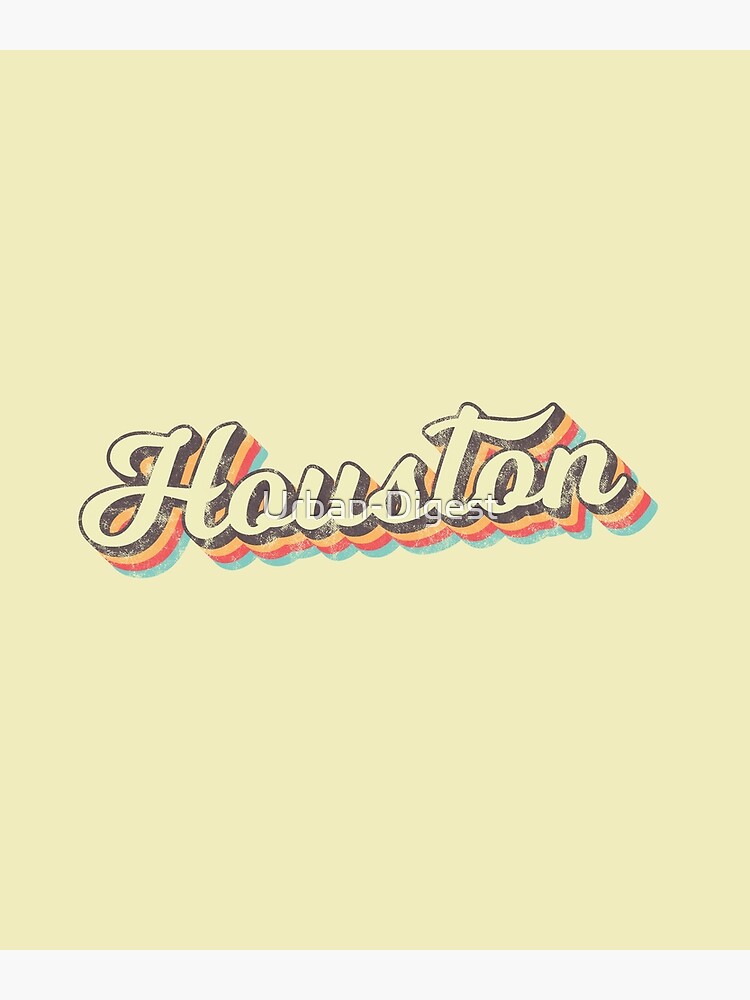 "Houston Retro 70s font" Poster for Sale by Urban-Digest | Redbubble