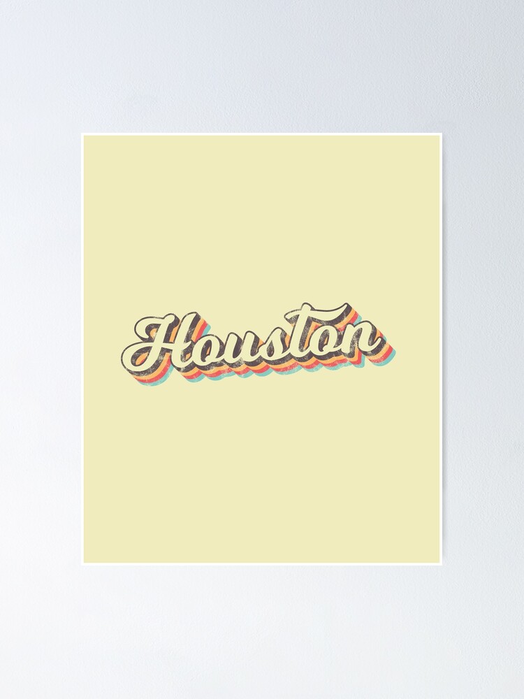 "Houston Retro 70s font" Poster for Sale by Urban-Digest | Redbubble