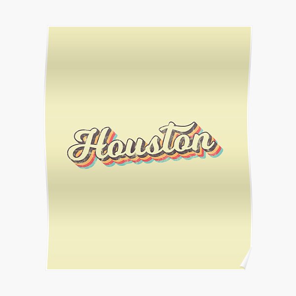 "Houston Retro 70s font" Poster for Sale by Urban-Digest | Redbubble