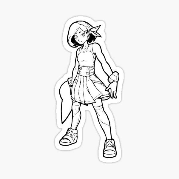 "Kayla Art (Uncolored)" Sticker for Sale by SamJordan | Redbubble