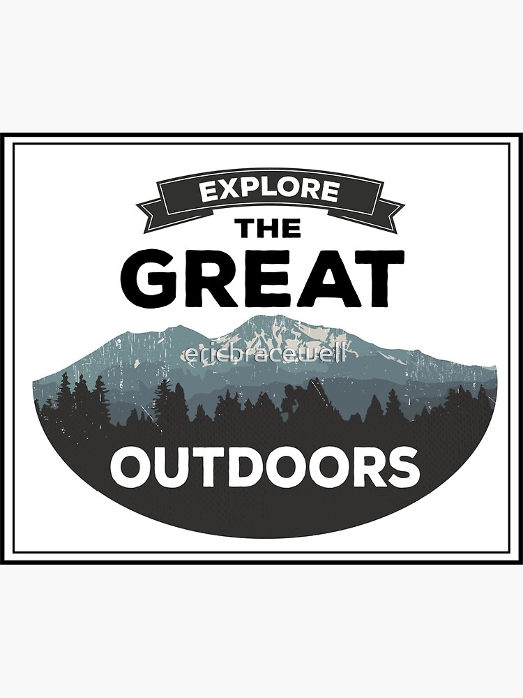 "The Great Outdoors" Sticker by ericbracewell | Redbubble