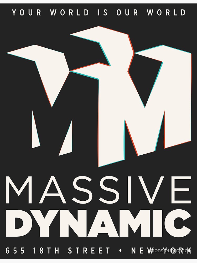 "Massive Dynamic (white version)" Sticker for Sale by monsieurgordon ...