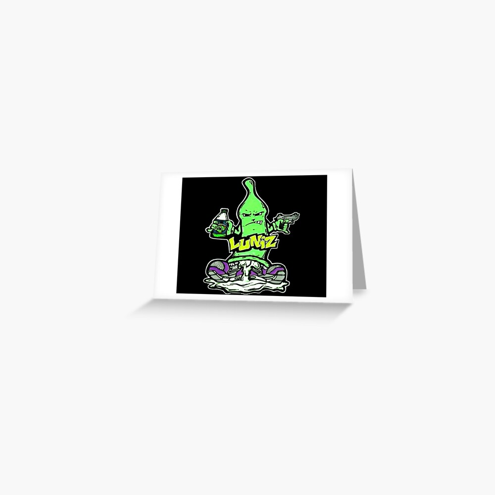 "luniz 90s rap logo" Greeting Card by billyhendryx | Redbubble
