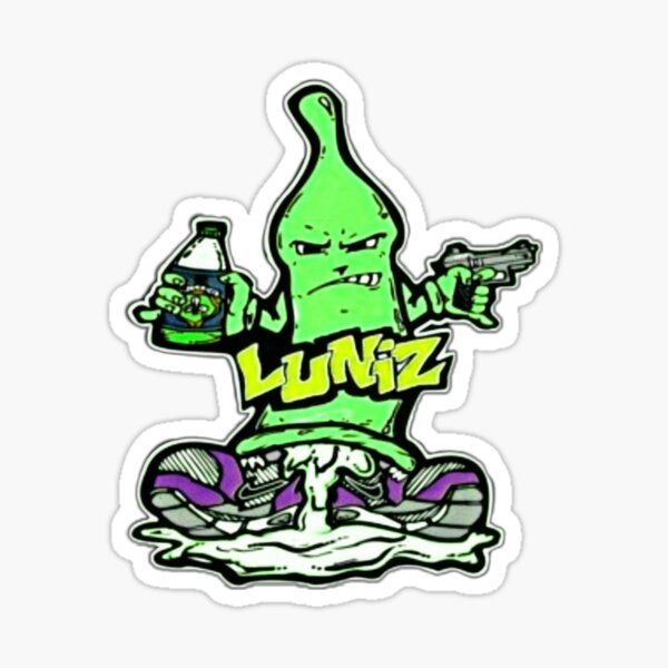 "luniz 90s rap logo" Sticker by billyhendryx | Redbubble