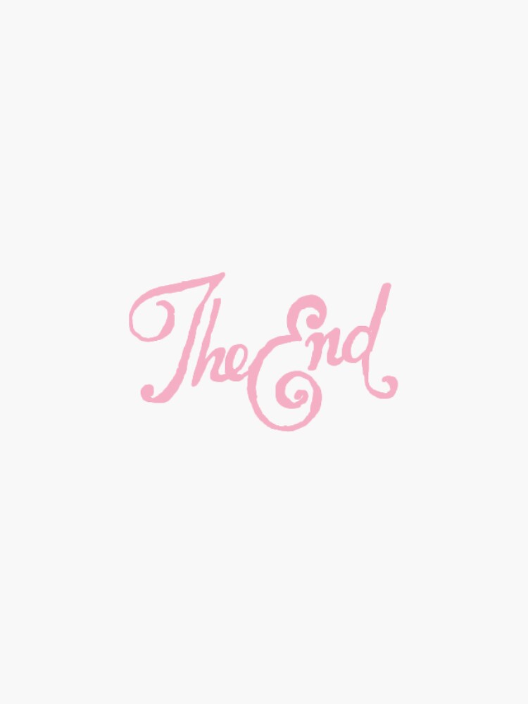 "the end logo " Sticker for Sale by ElissaBorchardt | Redbubble
