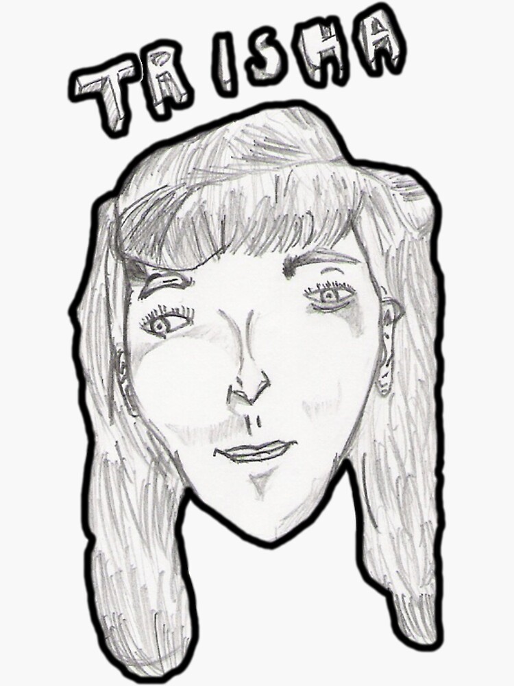 "Trisha Mini Head - Trisha" Sticker for Sale by RNesbitt | Redbubble