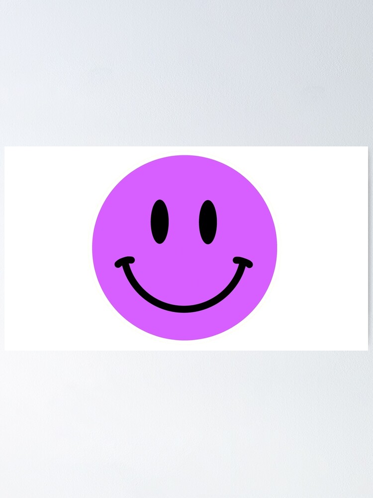 "Purple Smiley Face" Poster for Sale by MadeByArmania | Redbubble