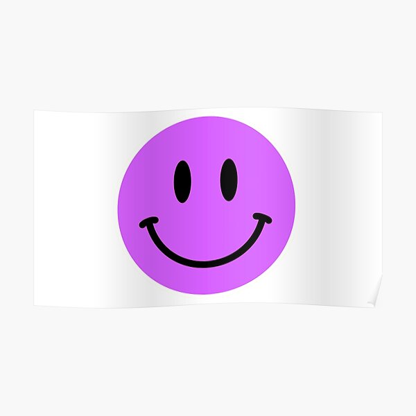 "Purple Smiley Face" Poster for Sale by MadeByArmania | Redbubble