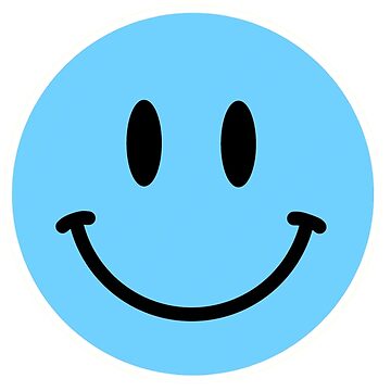 "Blue Smiley Face" Poster for Sale by MadeByArmania | Redbubble