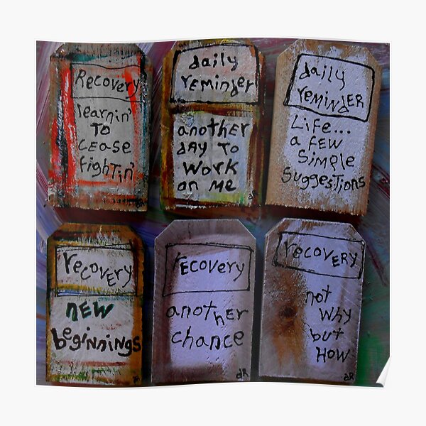 "recovery collage" Poster for Sale by songsforseba | Redbubble