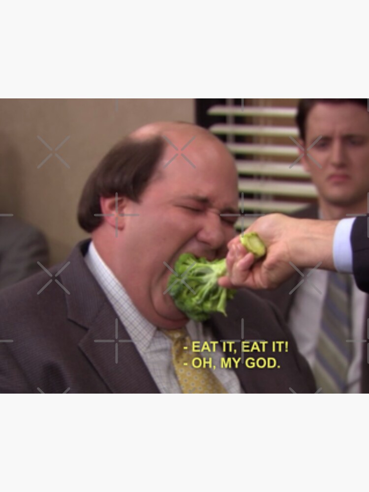 "Kevin and Broccoli - The Office" Sticker by BestOfficeMemes | Redbubble