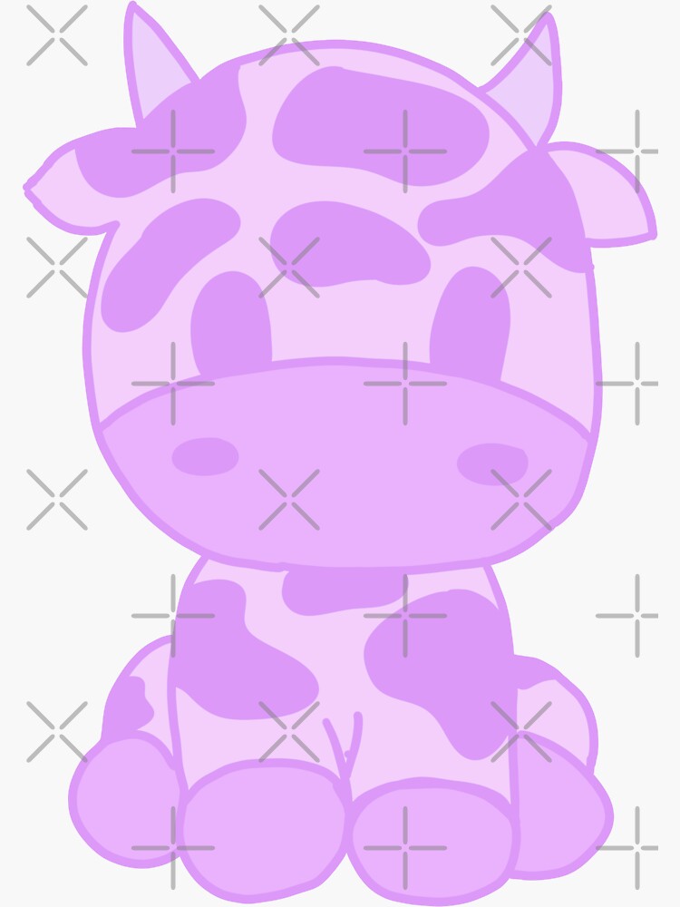 "Purple Cow" Sticker by kates-art-kart | Redbubble