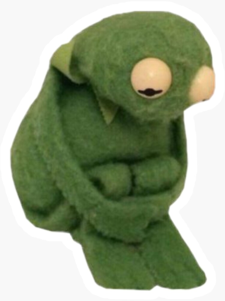 "Sad Kermit" Sticker for Sale by SticksTooSlick | Redbubble