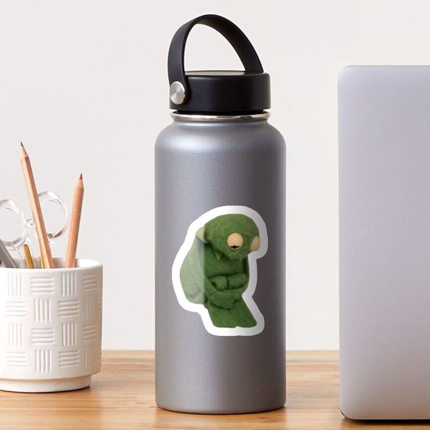 "Sad Kermit" Sticker for Sale by SticksTooSlick | Redbubble