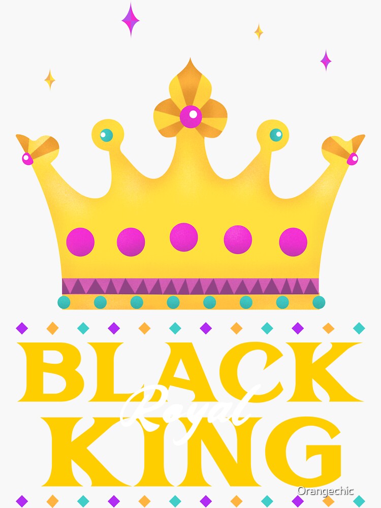 "Black king" Sticker for Sale by Orangechic | Redbubble