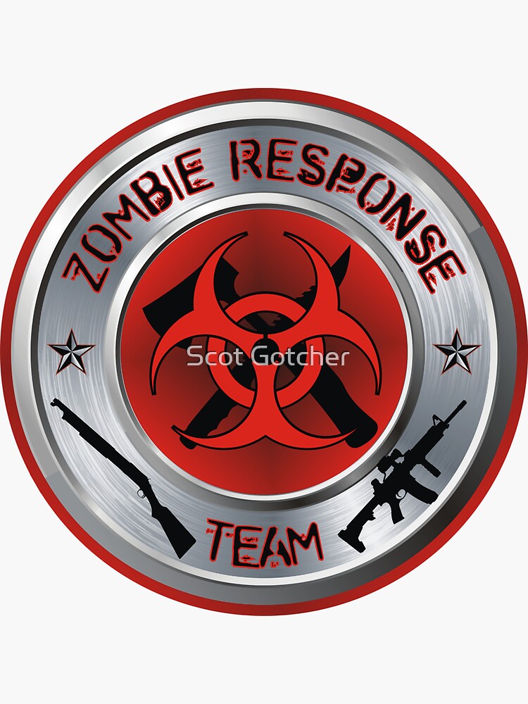 "Zombie Response Team" Sticker for Sale by vigilanteartist | Redbubble