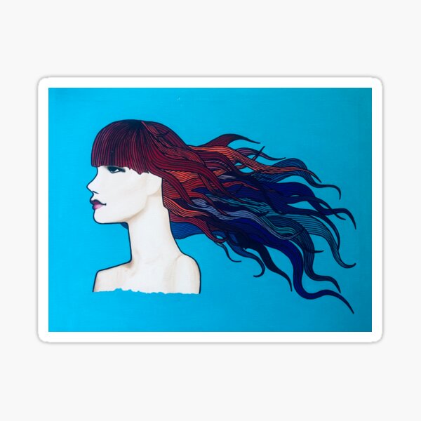 "Rainbow Girl" Sticker for Sale by artworkbyevie1 | Redbubble