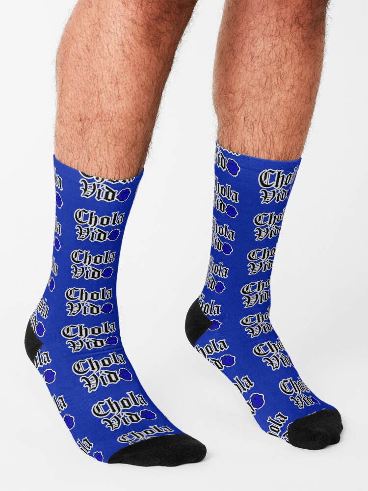 "Chola Vida Blues" Socks by MadelineAlvizo | Redbubble