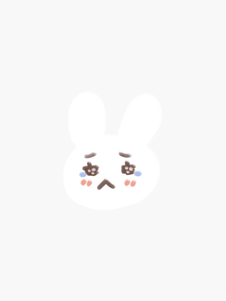 "Sad Baby Bunny Doodle " Sticker by taagbeon | Redbubble