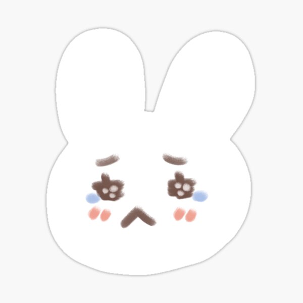 "Sad Baby Bunny Doodle " Sticker by taagbeon | Redbubble
