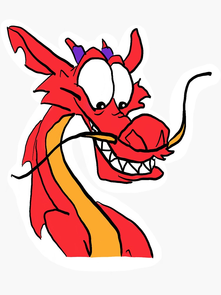 "Mushu " Sticker for Sale by pranalij | Redbubble