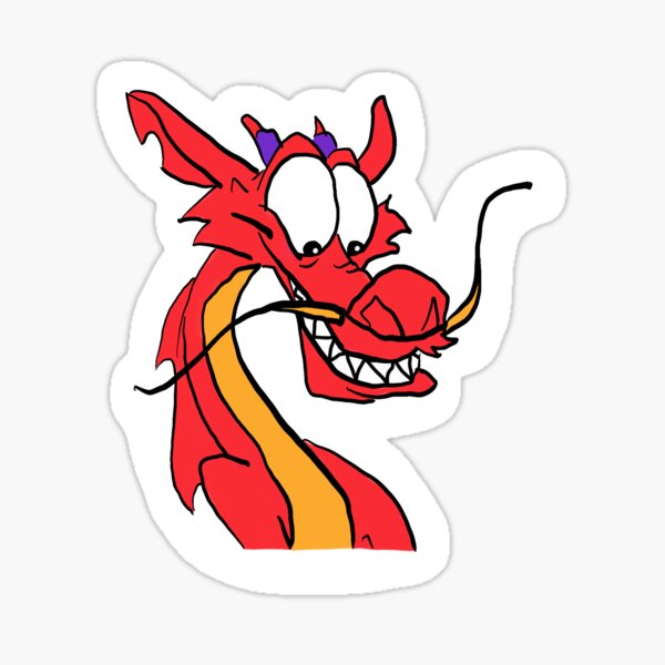 "Mushu " Sticker for Sale by pranalij | Redbubble