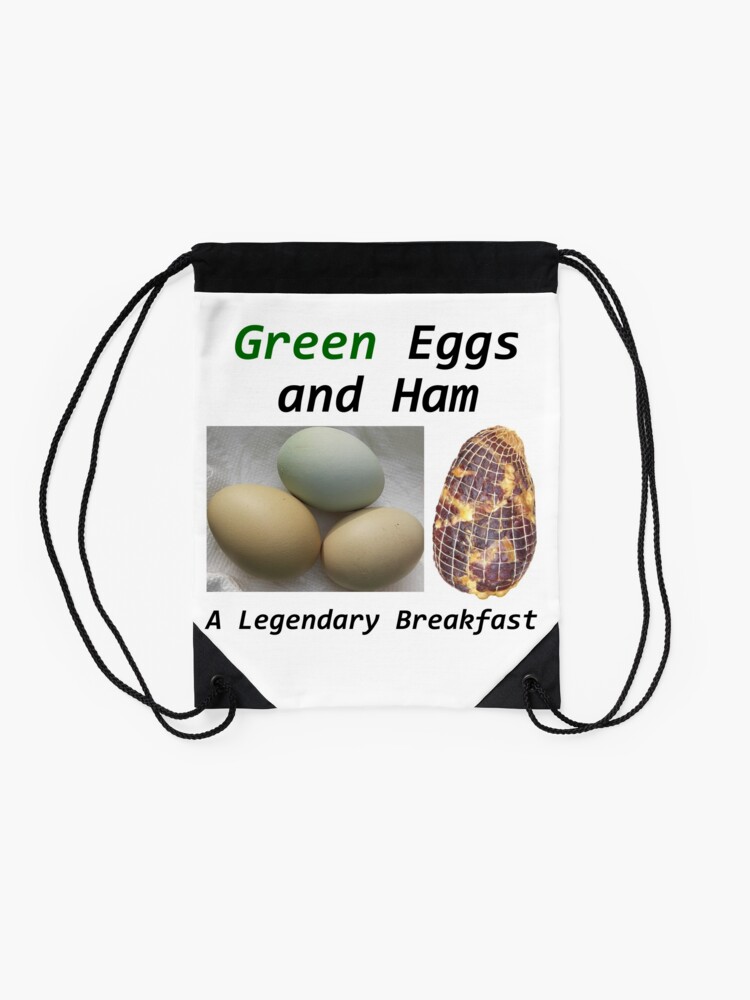 "Green Eggs and Ham" Drawstring Bag for Sale by ErinTr | Redbubble
