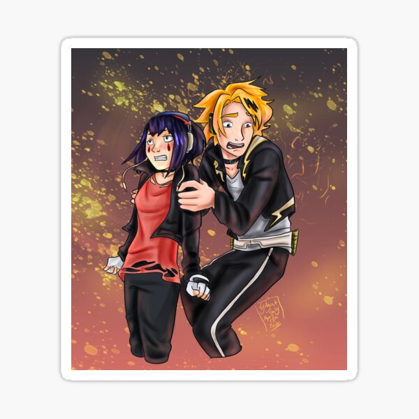 "Jirou and Kaminari" Sticker for Sale by AgentEmily | Redbubble