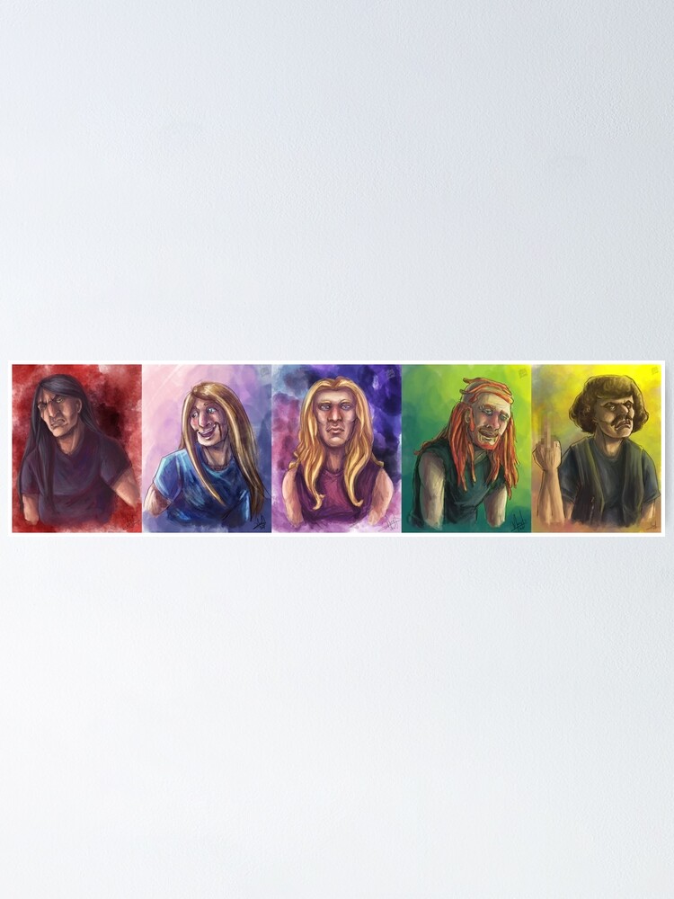 "Watercolor Dethklok" Poster by StarryKnightArt | Redbubble