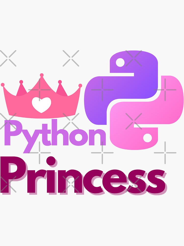 "Python Princess" Sticker for Sale by shirtswithsass | Redbubble