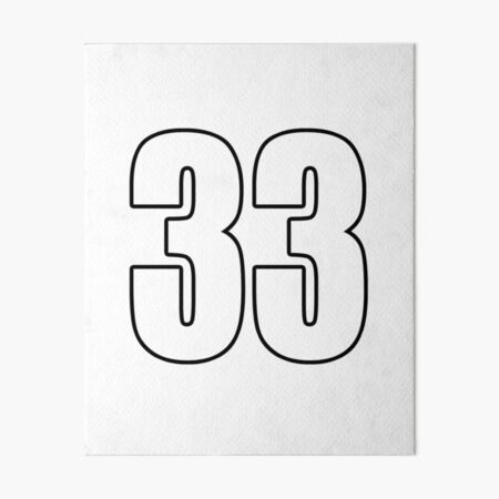 "33 number thirty three shirt number soccer sport" Art Board Print by ...